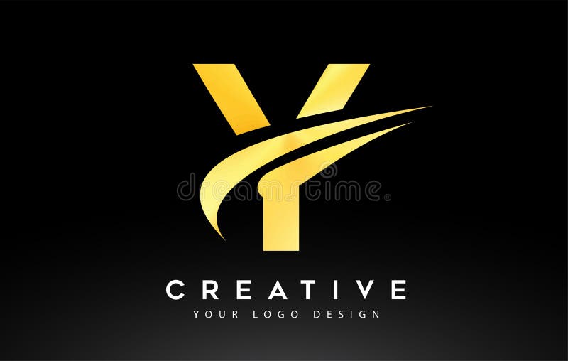 Creative Y Letter Logo Design with Swoosh Icon Vector Stock Vector ...