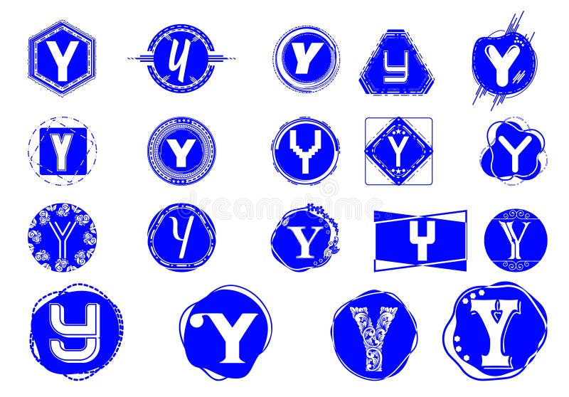 Creative Y Letter Logo and Icon Design Template Bundle Stock Vector ...