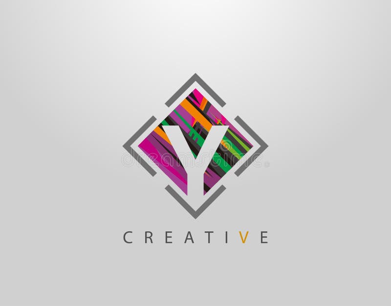 Creative Y Letter Logo. Modern Abstract Square Geometric Initial Y Icon ...