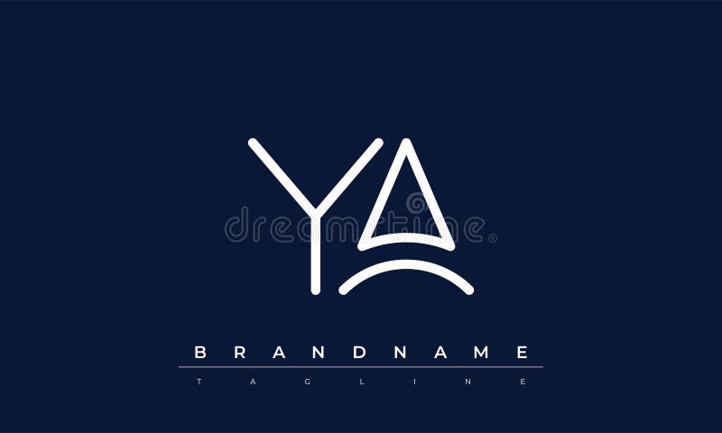 Creative YA Letter Initial Logo Vector Image Stock Vector ...