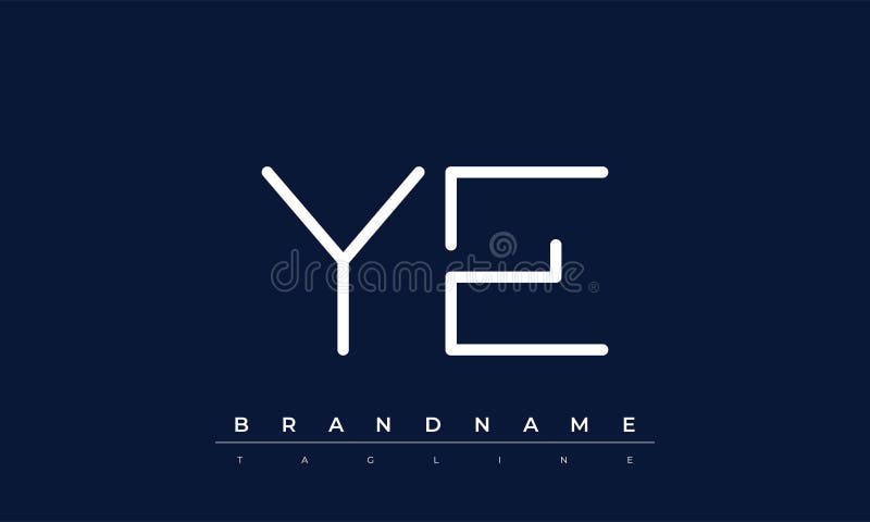Creative YE Letter Initial Logo Vector Image Stock Vector ...