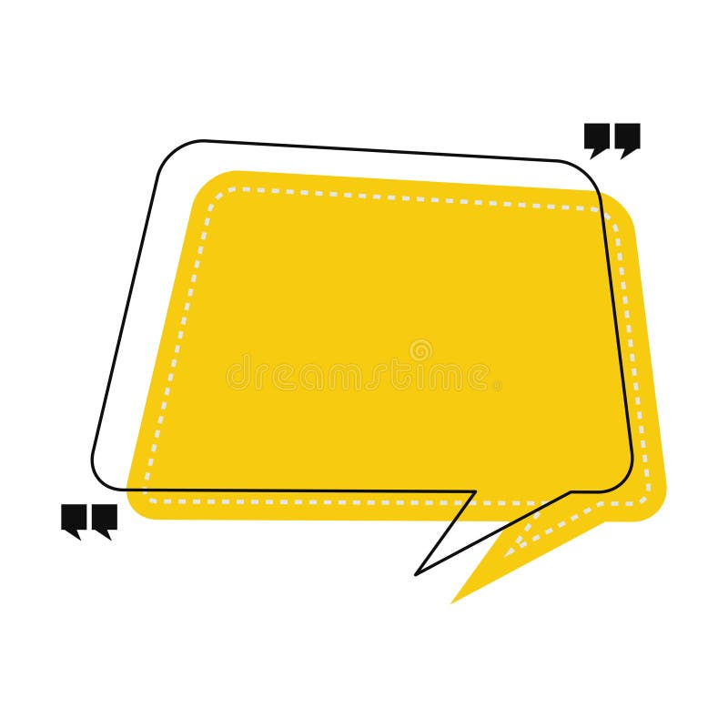 Creative Yellow Dialog Text Box Banner Vector Illustration Stock Vector ...