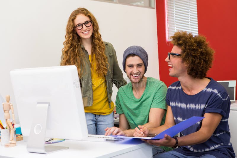 Creative Young Team in Meeting Stock Image - Image of business ...