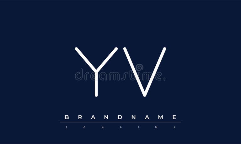 Creative YV Letter Initial Logo Vector Image Stock Vector ...