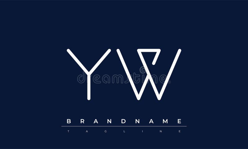 Creative YW Letter Initial Logo Vector Image Stock Vector ...