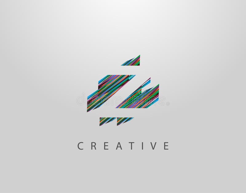 Creative Z Letter Logo. Modern Abstract Geometric Initial Z Design ...