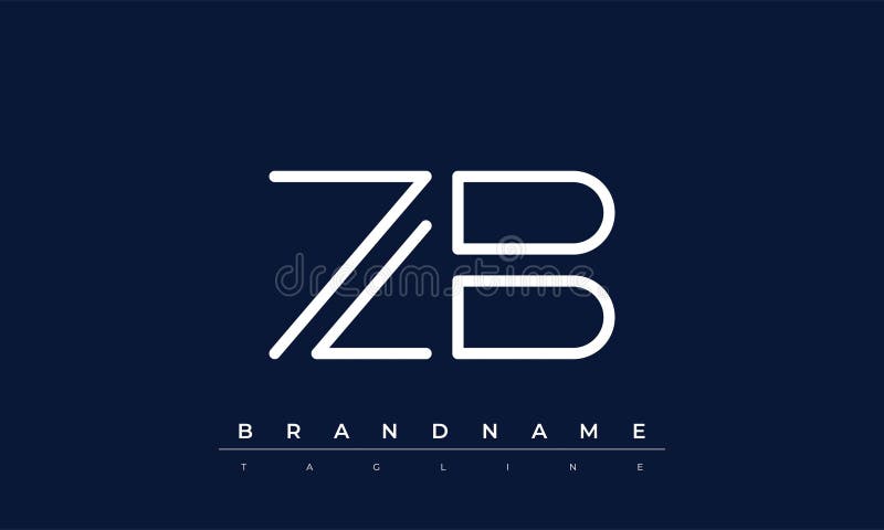 Creative ZB Letter Initial Logo Vector Image Stock Illustration ...