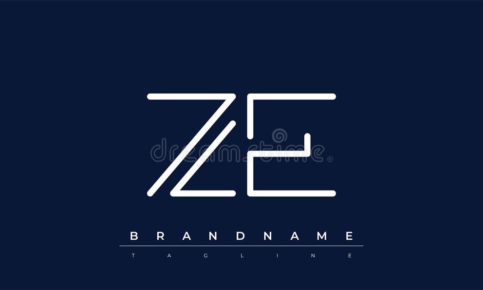 Creative ZE Letter Initial Logo Vector Image Stock Vector ...