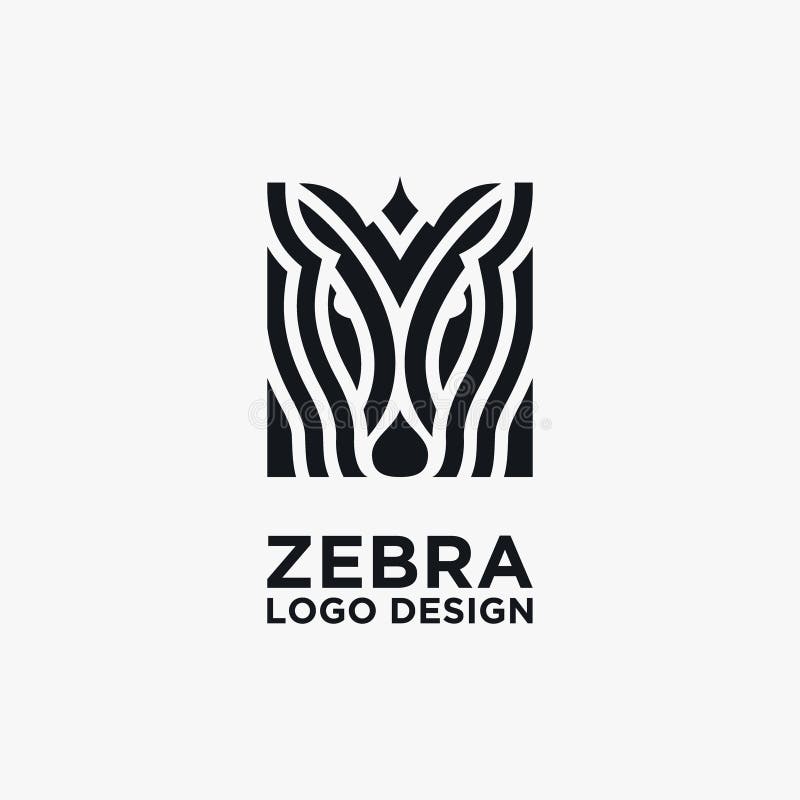 Zebra Logo Design Inspiration. Zebra Logo on White Background Stock ...