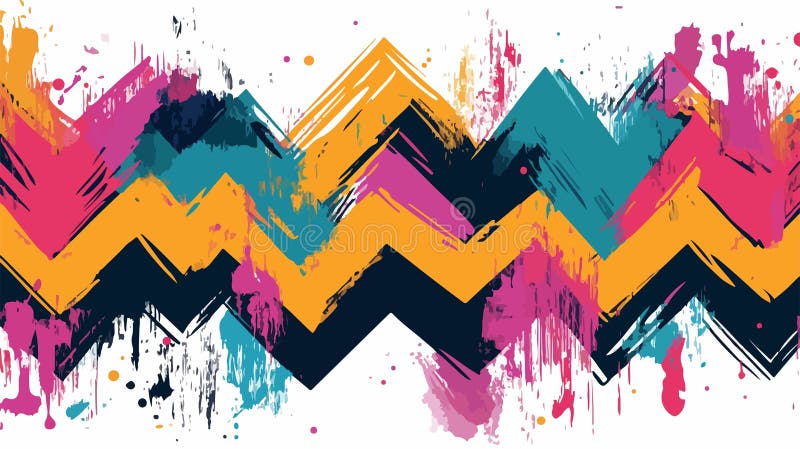 Creative Zigzag Graffiti Pattern Vector Isolated Illustration Stock ...