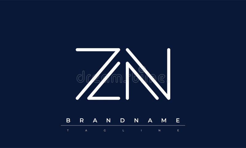 Creative ZN Letter Initial Logo Vector Image Stock Vector ...