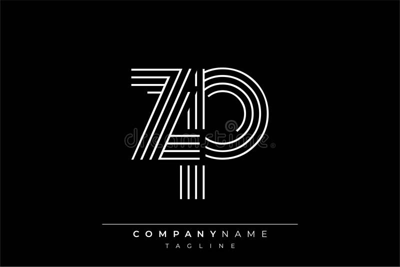 Creative ZP Lines Letter Logo Design Stock Illustration - Illustration ...