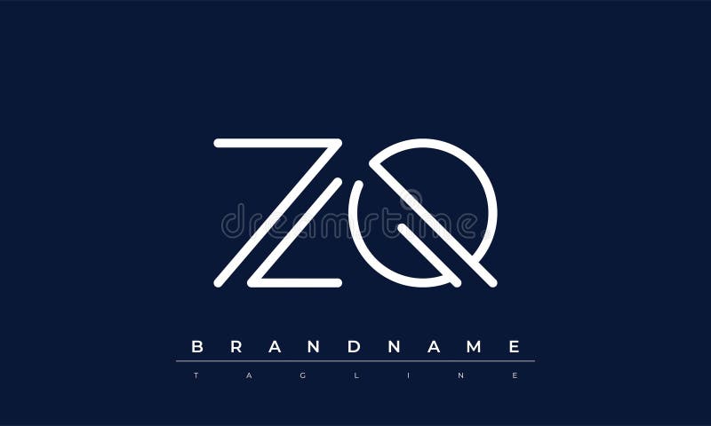 Creative ZQ Letter Initial Logo Vector Image Stock Vector ...