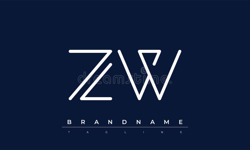 Creative ZW Letter Initial Logo Vector Image Stock Vector ...