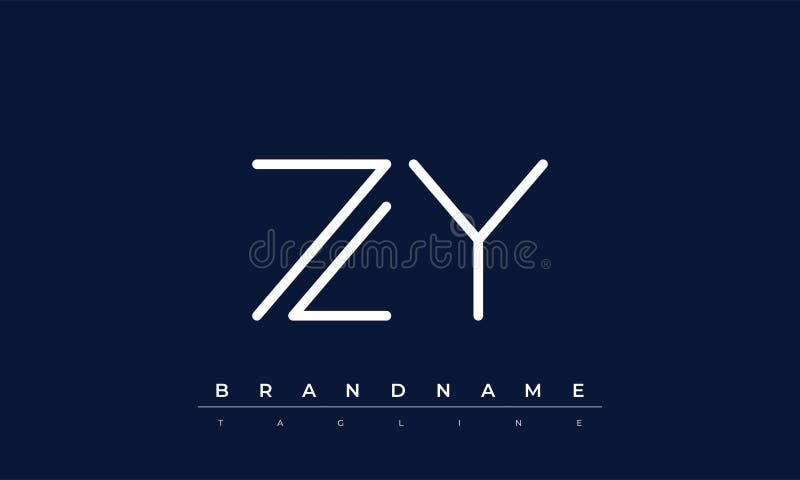 Creative ZY Letter Initial Logo Vector Image Stock Vector ...
