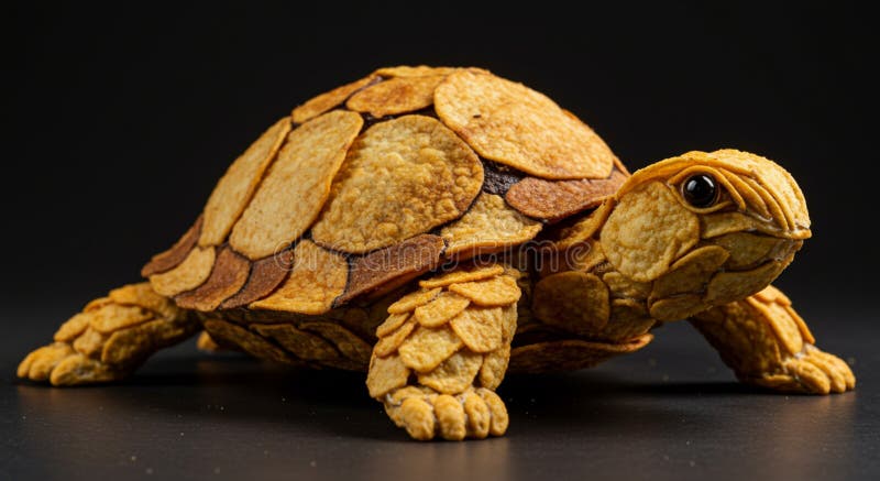 A Creatively Constructed Turtle Model Made Entirely from Potato Chips ...