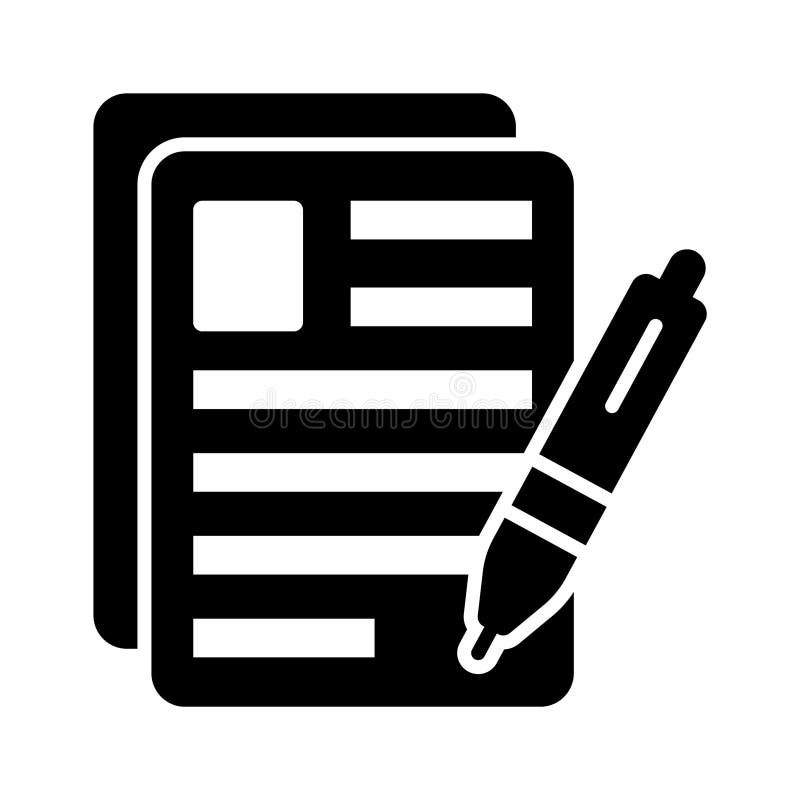 Creatively Crafted Icon of Pages Typically Used for Writing, Printing ...
