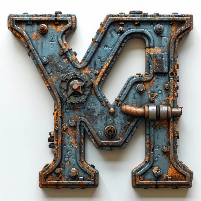 Creatively Crafted Letter Y Made of Various Metals and Pipes in a ...