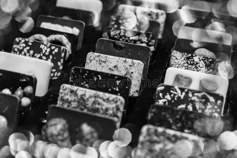 Creatively Decorated Chocolate Tablets Stock Image - Image of candy ...