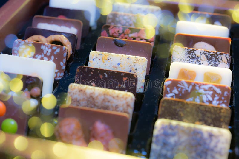 Creatively Decorated Chocolate Tablets Stock Image - Image of ...