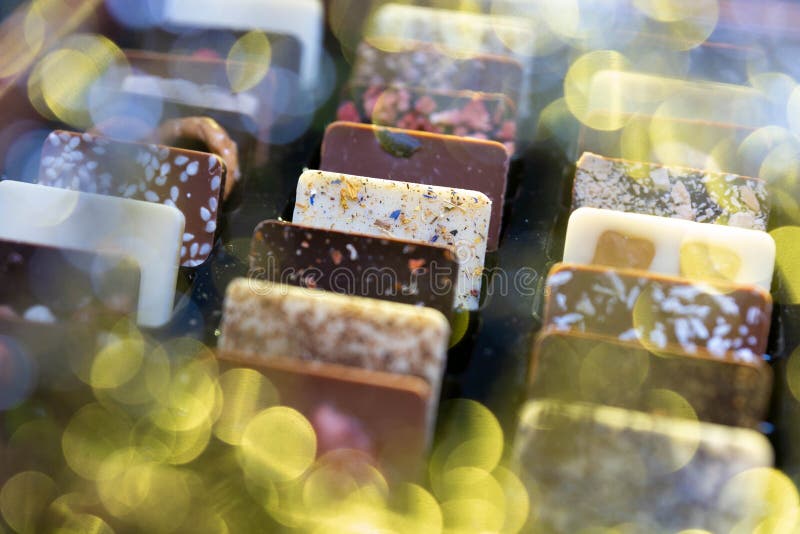 Creatively Decorated Chocolate Tablets Stock Image - Image of appealing ...