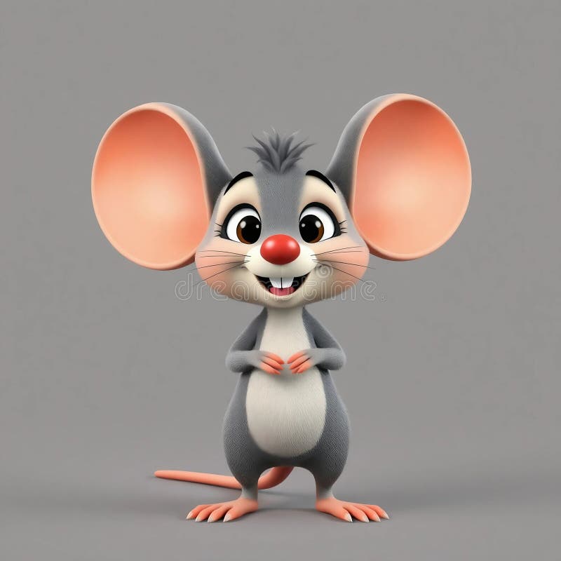 A Creatively Designed Animated Mouse, Characterized by Its Oversized ...