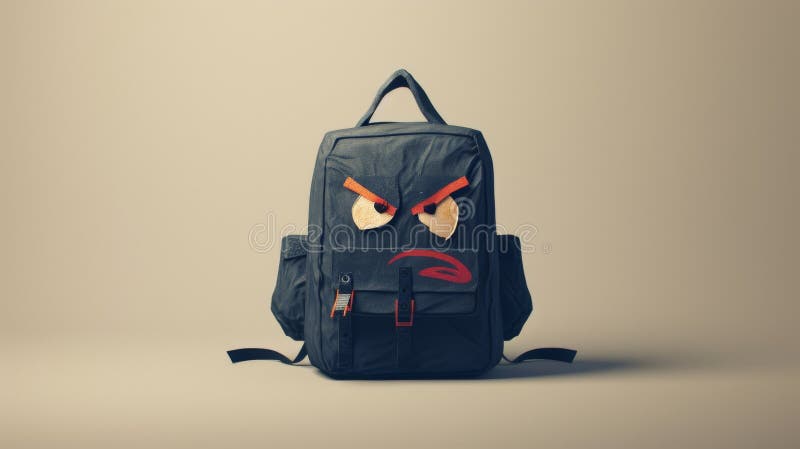 Backpack Angry Expression Creative Design Features Stock Photos - Free ...
