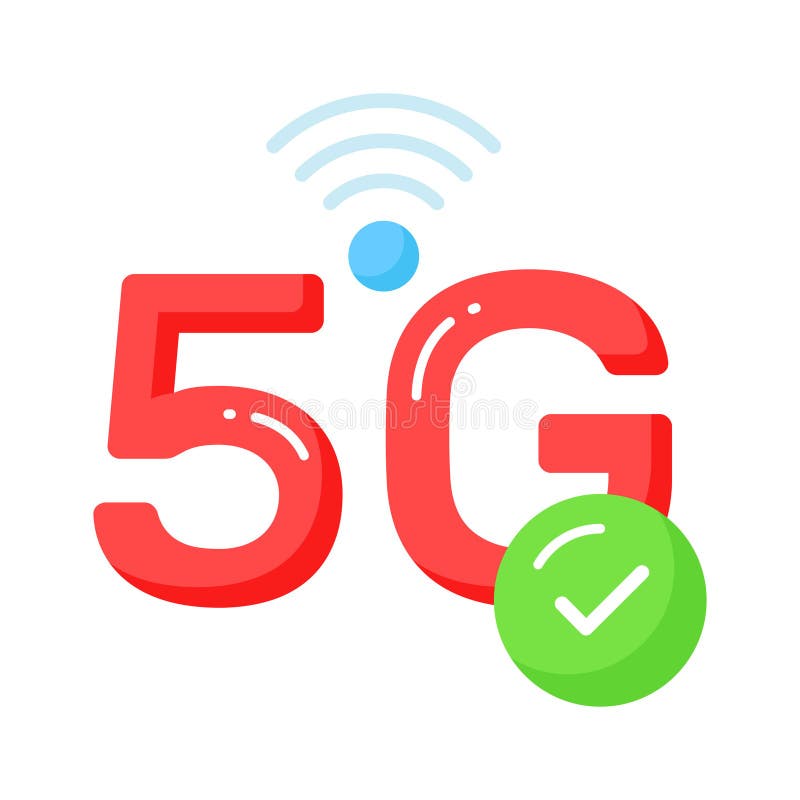 Creatively Designed 5G Network Signals Location Icon in Trendy Style ...