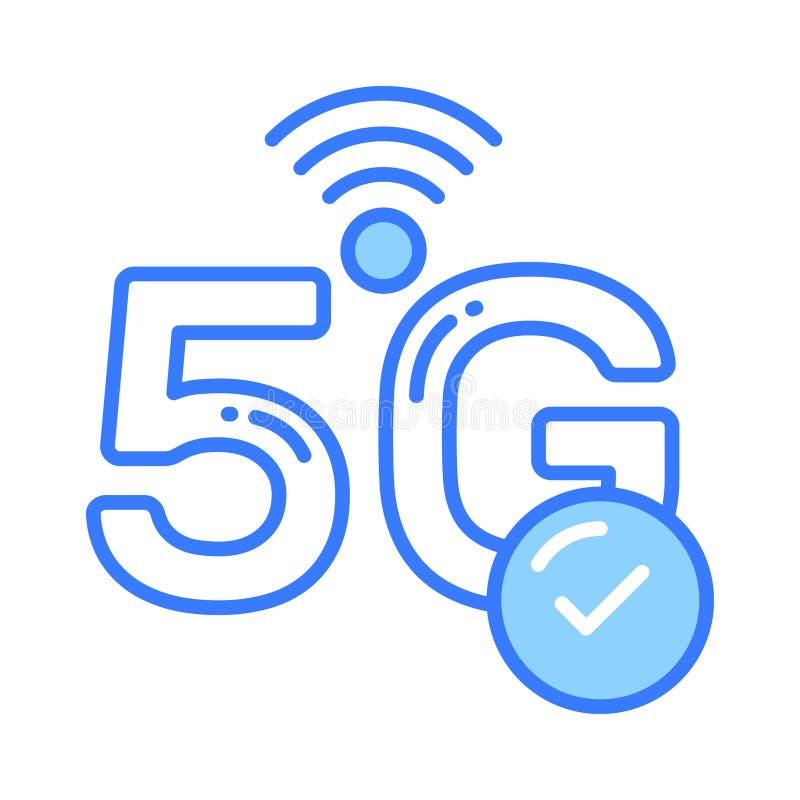 Creatively Designed 5G Network Signals Location Icon in Trendy Style ...