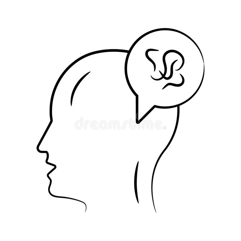 Creatively Designed Hand Drawn Style Icon of Chaotic Mind Stock Vector ...