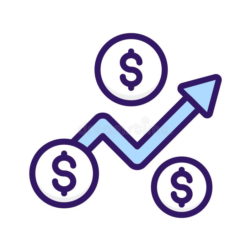 Creatively Designed Icon of Money Growth, Trendy Icon of Business ...