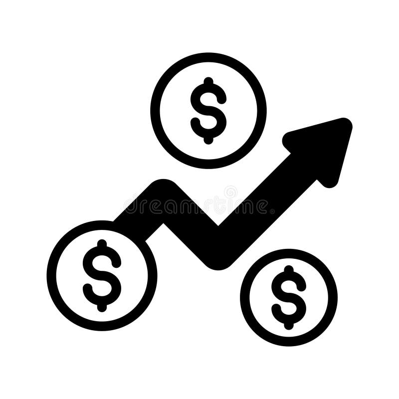 Creatively Designed Icon of Money Growth, Trendy Icon of Business ...