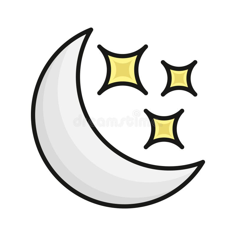 Creatively Designed Icon of Night in Editable Style Stock Vector ...
