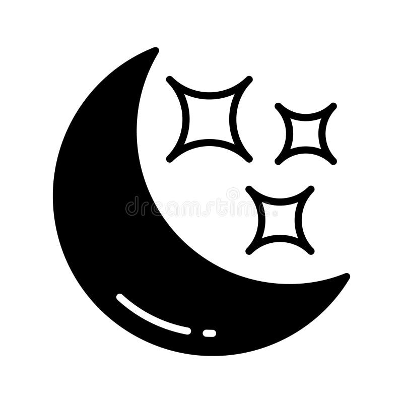 Creatively Designed Icon of Night in Editable Style Stock Vector ...