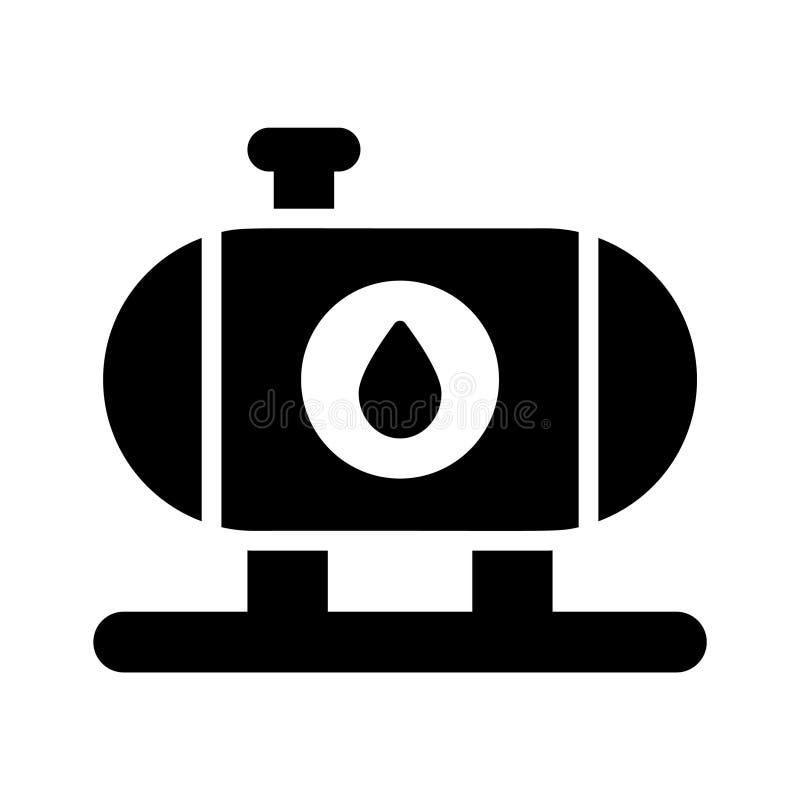 Creatively Designed Icon of Oil Tank in Glyph Style Stock Vector ...