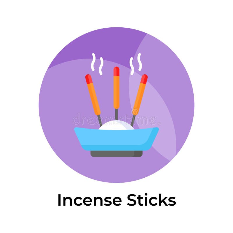 Creatively Designed Incense Sticks Vector Isolated on White Background ...
