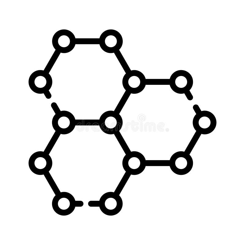 Creatively Designed Line Style Icon of Compound Structure Stock ...