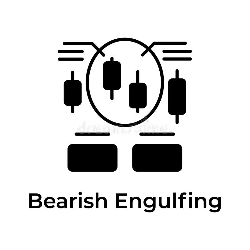Creatively Designed Unique Stock Market Related Icon, Bearish Engulfing ...