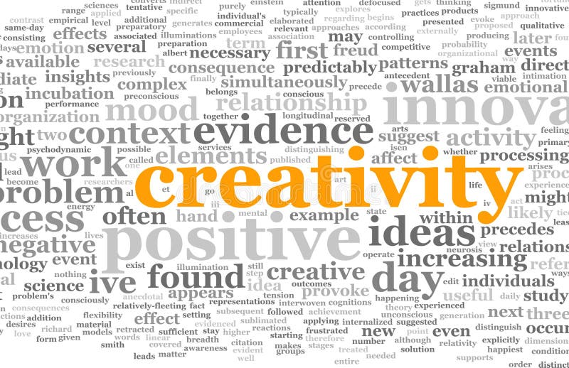 Creativity word cloud stock image. Image of curiosity - 34985967