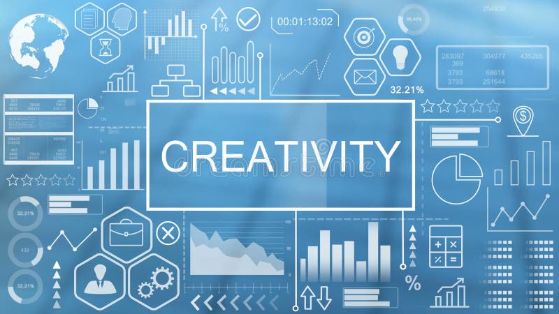 Creativity, Animated Typography Stock Footage - Video of futuristic ...