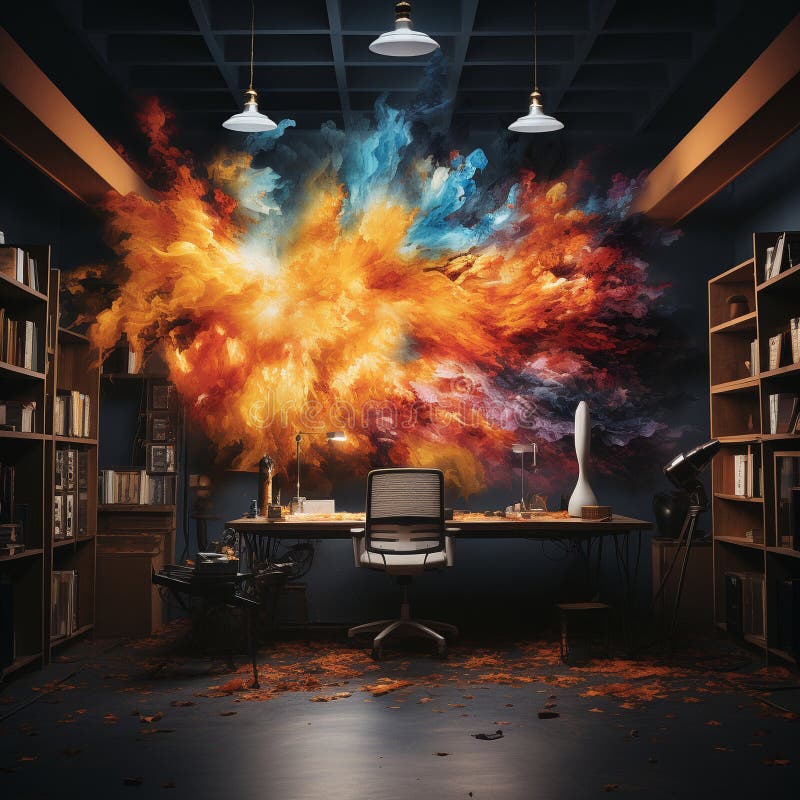 Creativity Bursts from the Cabinet Stock Illustration - Illustration of ...