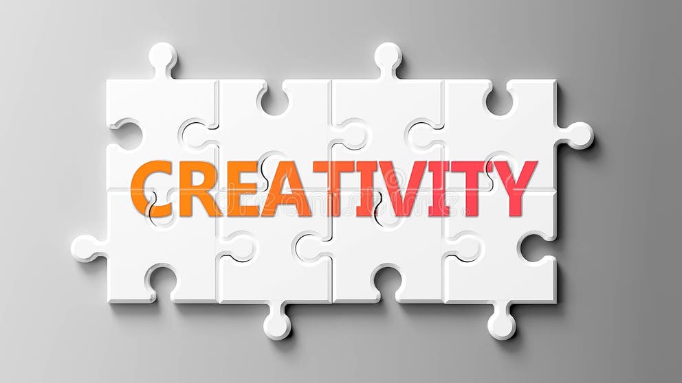 Creativity Complex Like a Puzzle - Pictured As Word Creativity on a ...
