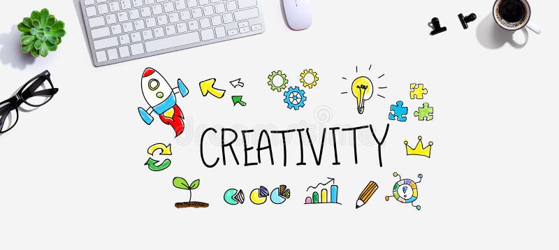 Creativity with a Computer Keyboard Stock Photo - Image of success ...