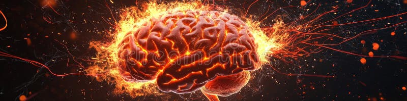 Creativity Concept with a Brain Exploding in Colors. Mind Blown Concept ...