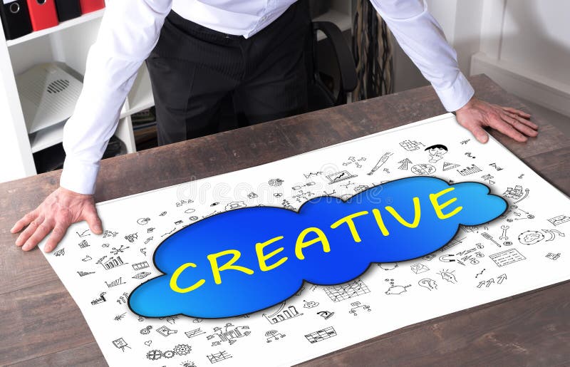 Creativity Concept on a Desk Stock Photo - Image of solution, symbol ...