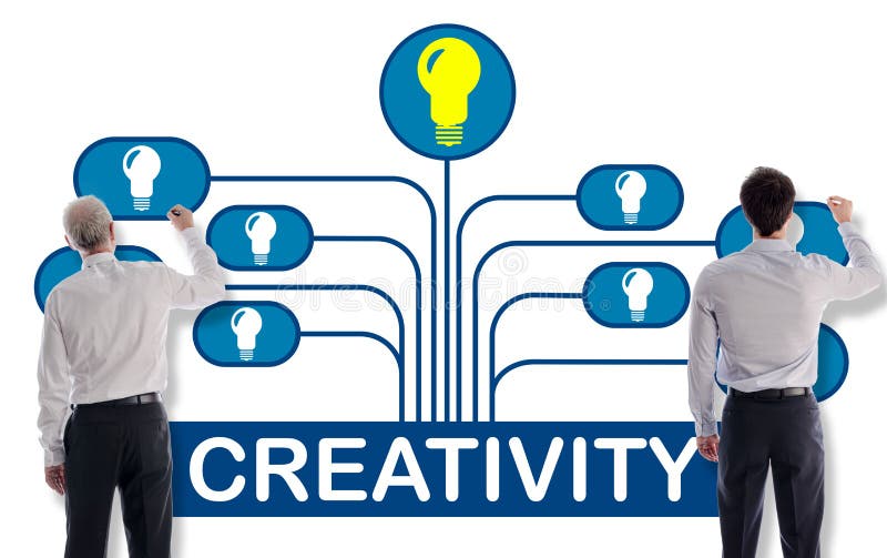 Creativity Concept Drawn by Businessmen Stock Image - Image of ...