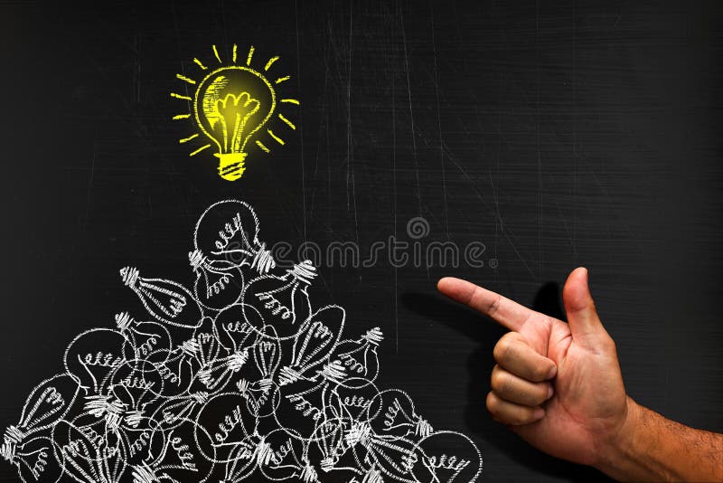 Creativity Concept for Good Ideas on Blackboard Inspiration Concept ...