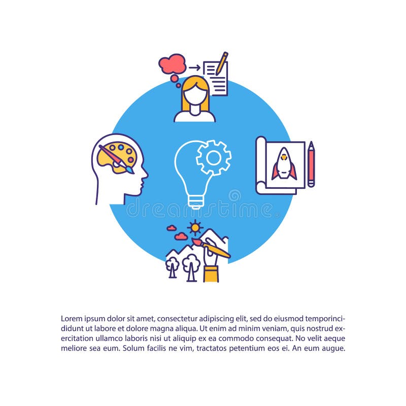 Creativity Concept Icon with Text Stock Vector - Illustration of ...