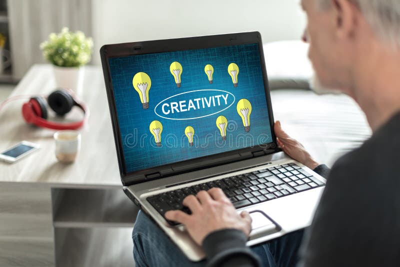 Creativity Concept on a Laptop Screen Stock Image - Image of knowledge ...