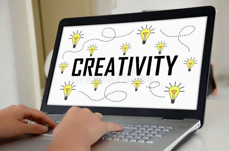 Creativity Concept on a Laptop Screen Stock Image - Image of design ...